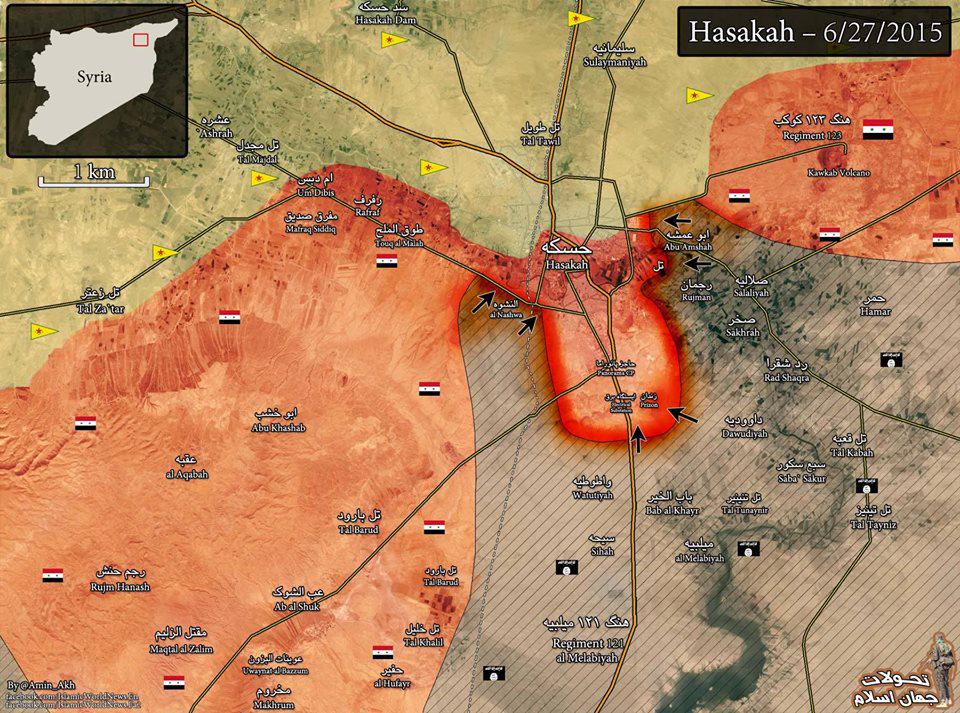 Map of Hasakah (June 27, 2015) : r/syriancivilwar