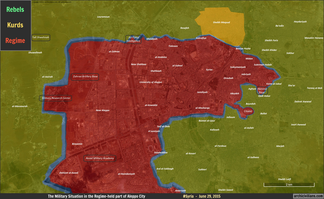 Current Map of Aleppo : r/syriancivilwar