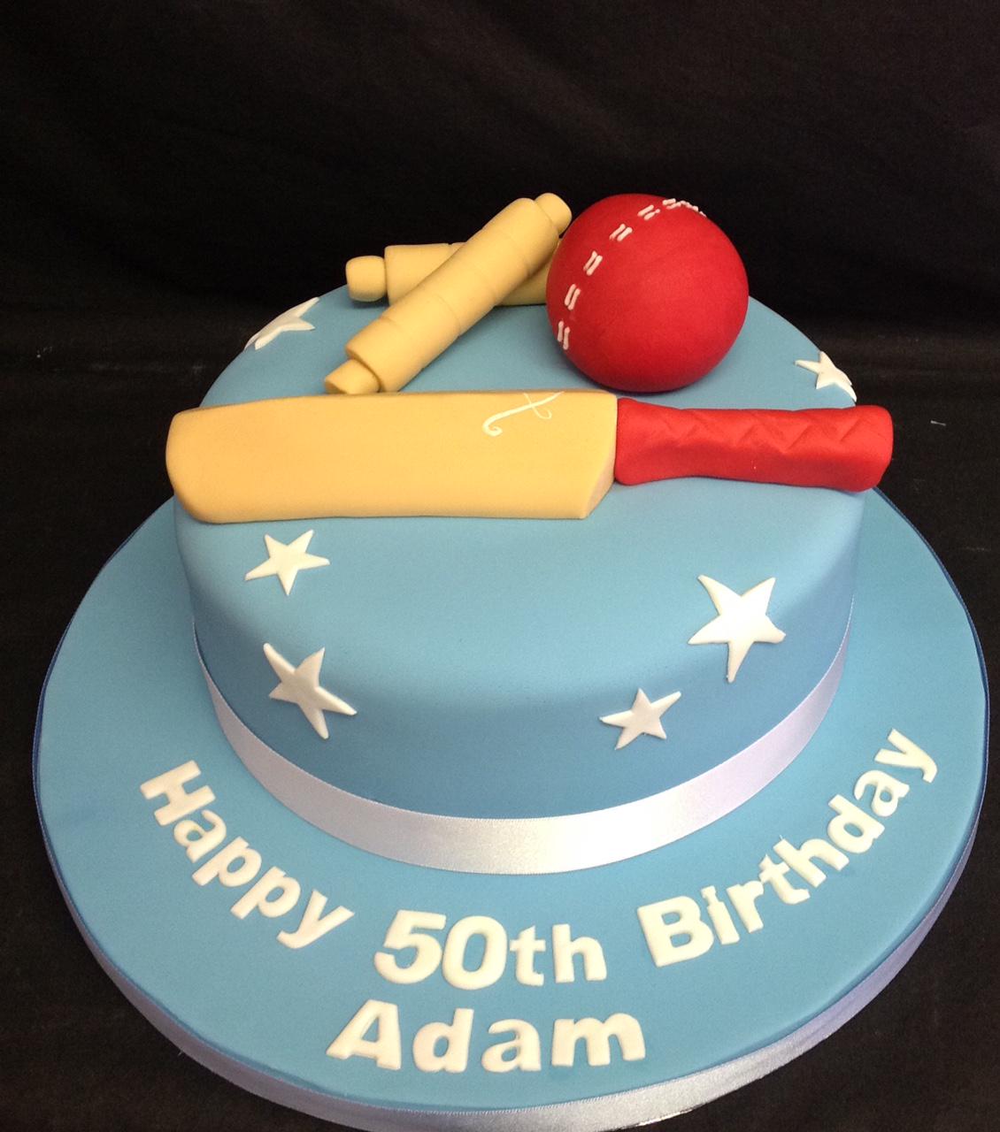 Cricket Bat And Ball Cake