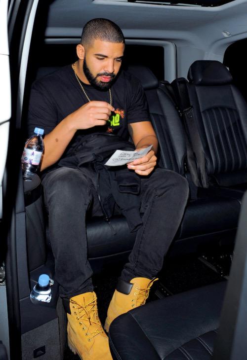 Drake Wearing Black Timberlands