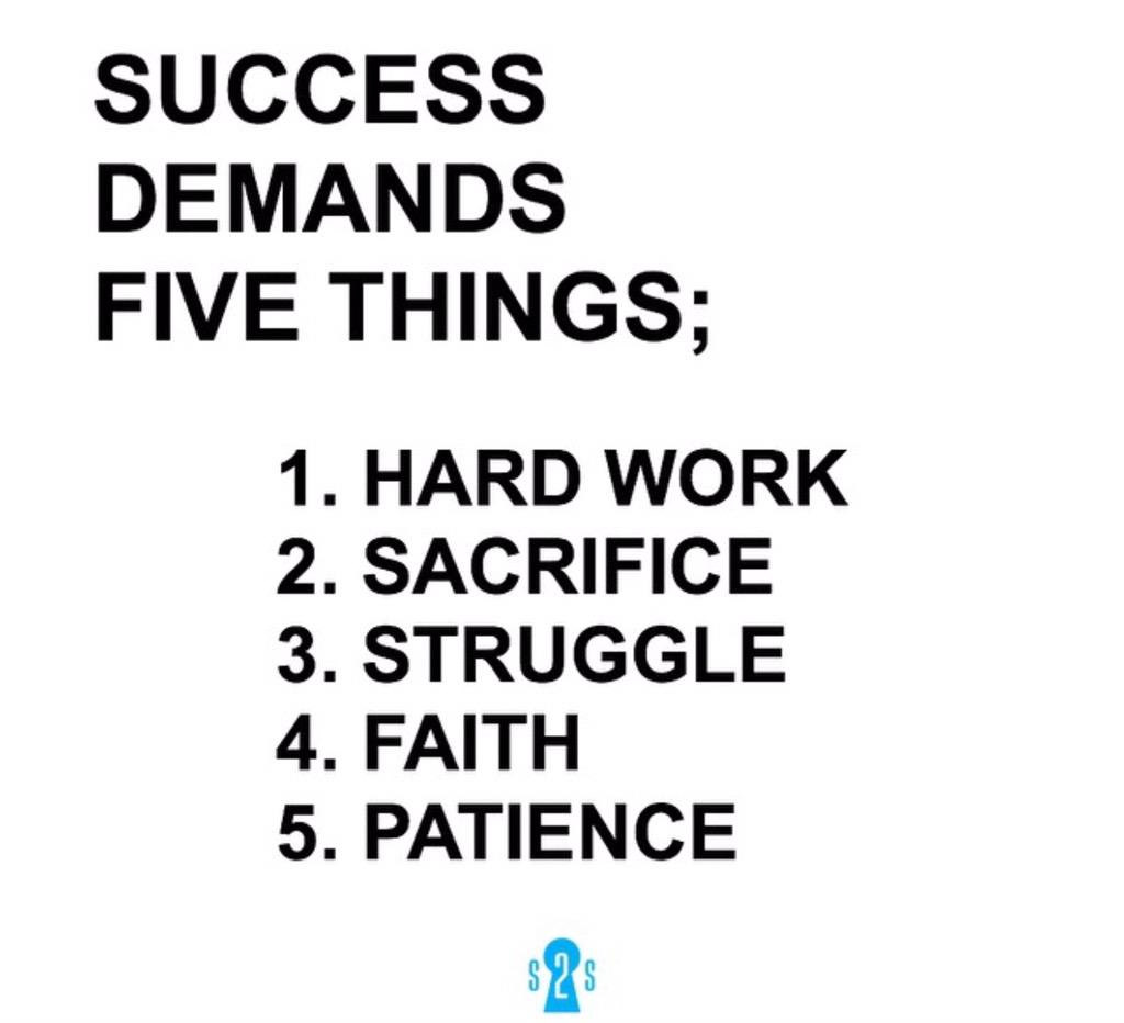 "#success demands 5 things.." @10millionmiler #faith #leadership # ...