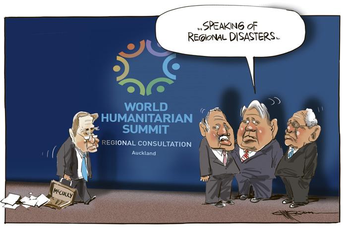 At the world humanitarian summit - my cartoon in today's @nzherald ...