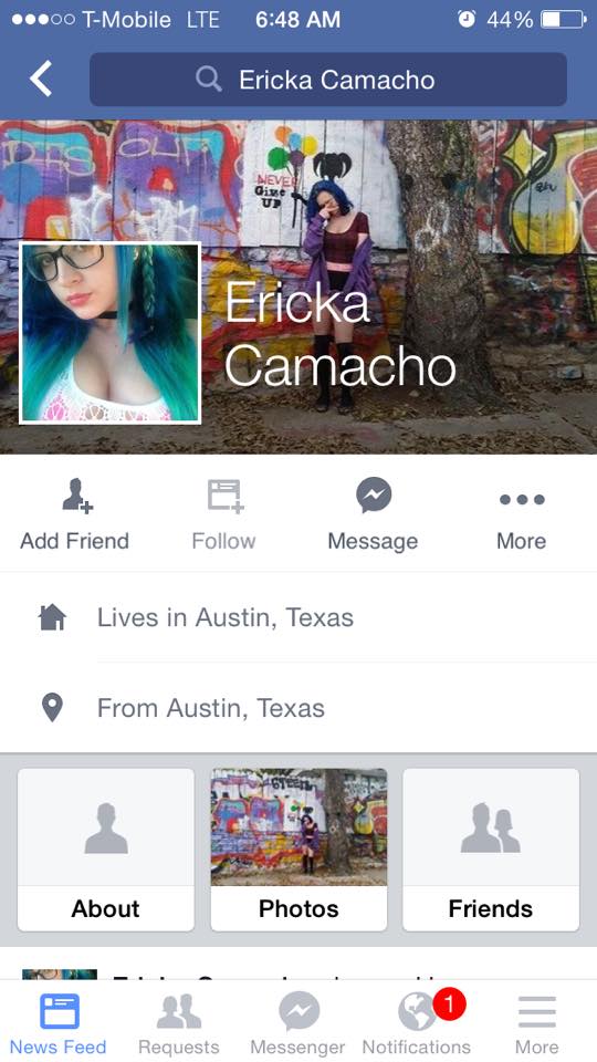 Ericka Camacho Facebook