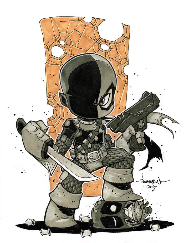 How To Draw Chibi Deathstroke