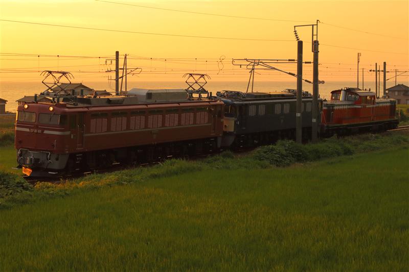 みらげ on Twitter: "2015/07/05 EF81-81 + EF60-19 + DD51-895 (青森公開返却回送) 羽越線 笹川流れ各所にて。 豪華な機関車の競演でした ...