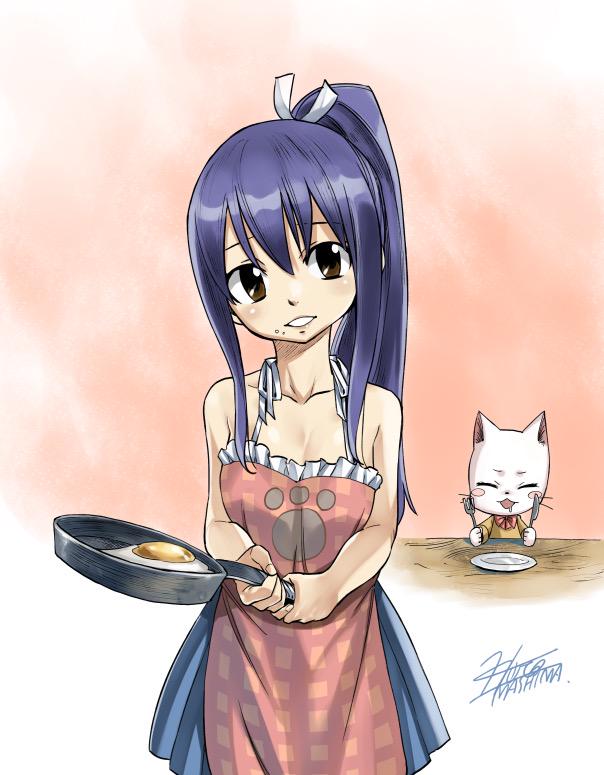 Safebooru 1girl Apron Blue Dress Blue Hair Breasts Brown Eyes Charle