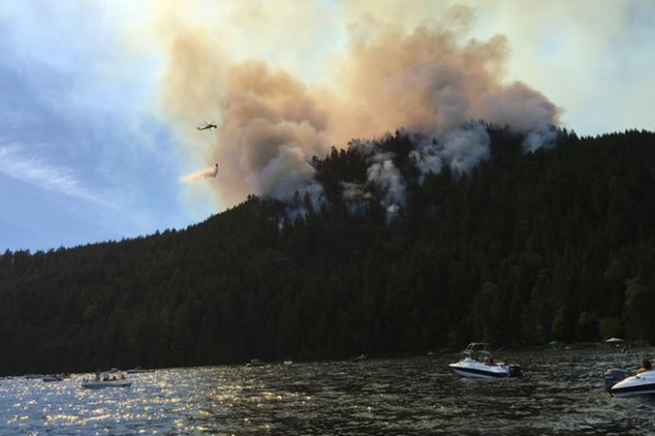 An update on the fire burning next to Sproat Lake. Flames are within 60 ...
