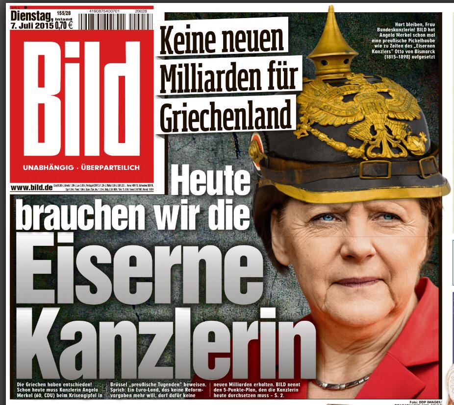 La une du jour de 'Bild', journal le plus lu d'Allemagne : r/france
