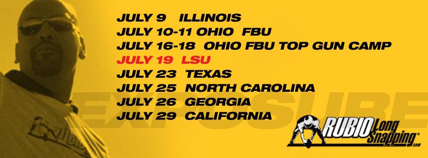Rubio Long Snapping® on Twitter: "July is going to be a packed month of sold out Rubio Long ...