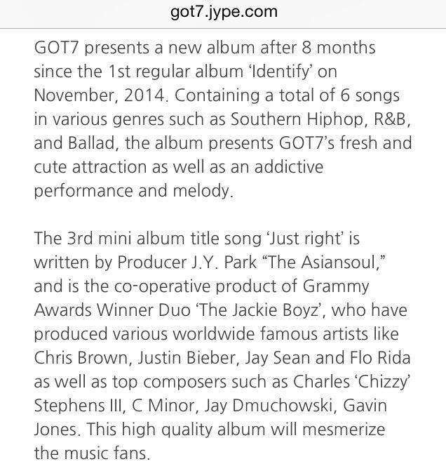 Got7 Identify Album Tracklist