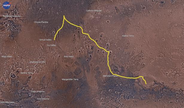 Using NASA's interactive Mars map, you can plot the dust Mark Watney explored in The Martian ...