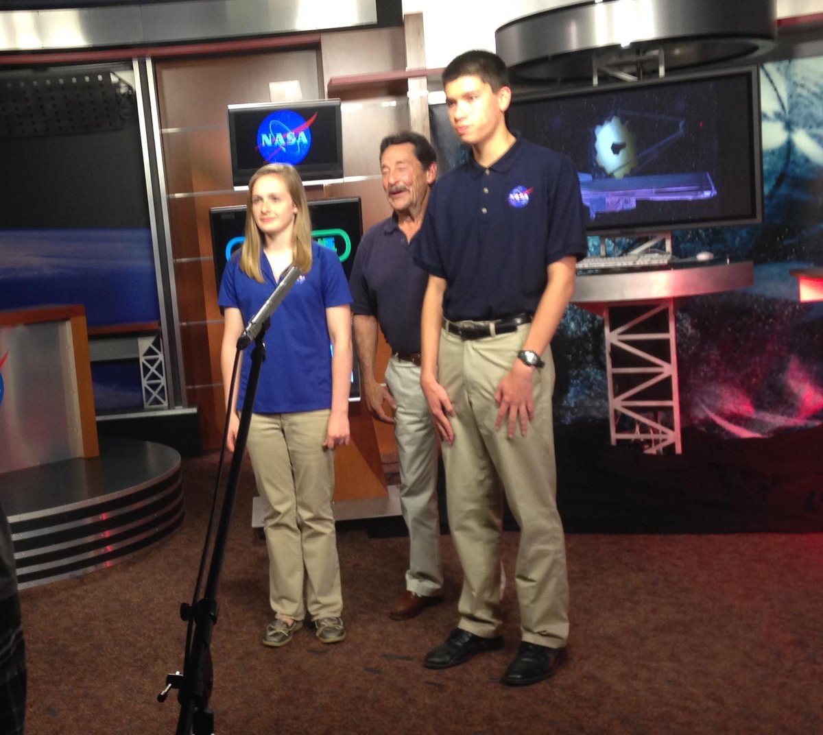 Peter Cullen shares a light moment with students while recording in our ...