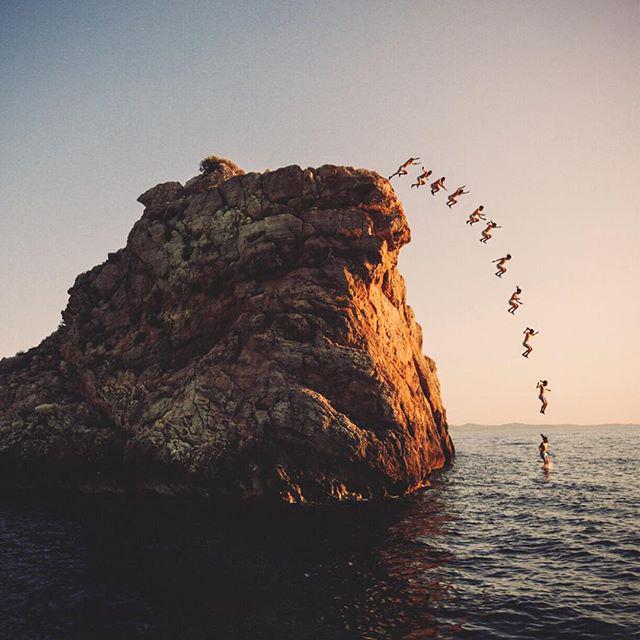 aokijump 662. The Cala Salada 60 ft. cliff jump. AokiSecretSpots. Ibiza ...