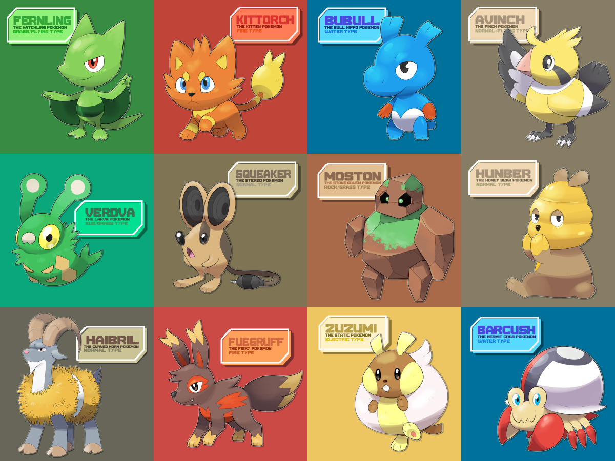 Fire Type Pokemon Starters Names