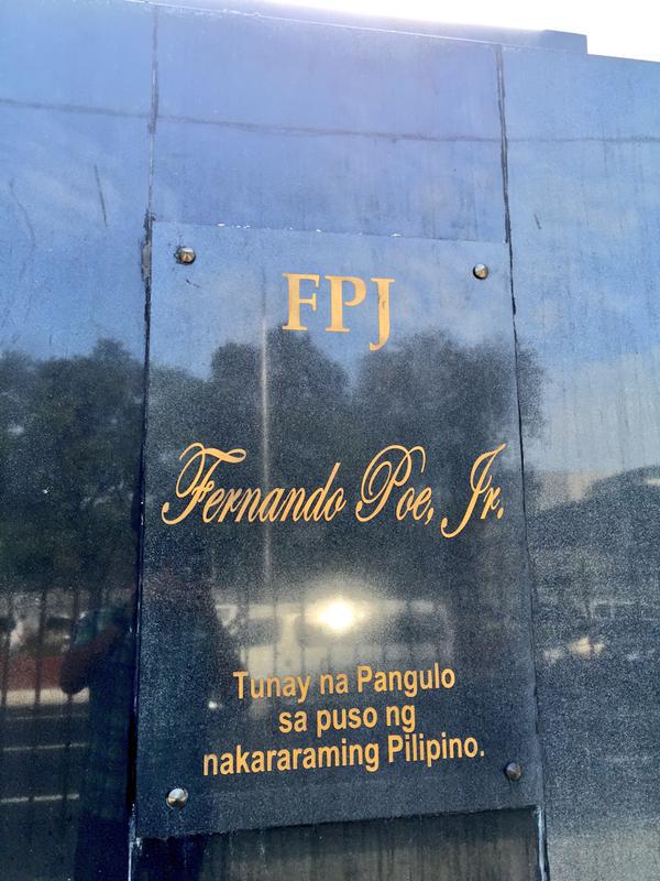 FPJ monument moved to Roxas Blvd., Manila. (Photos via JohnsonDZMM ...