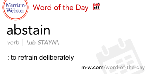 Abstain Definition