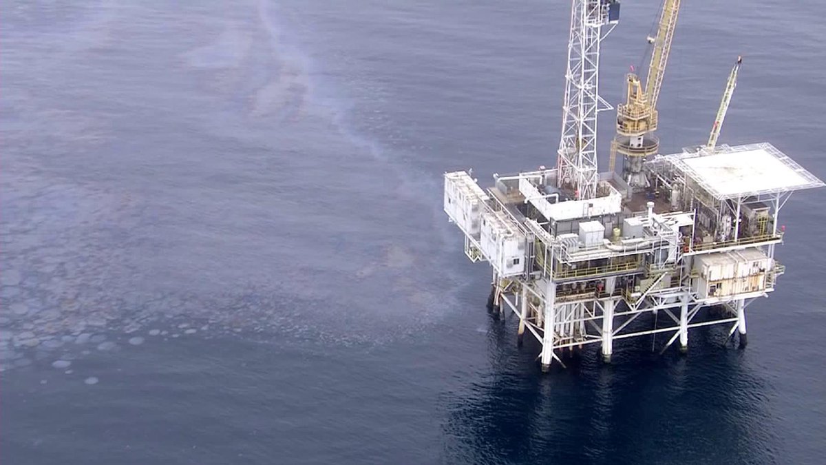 Platform Holly: Platform Holly, off Goleta, appears to be giving off ...