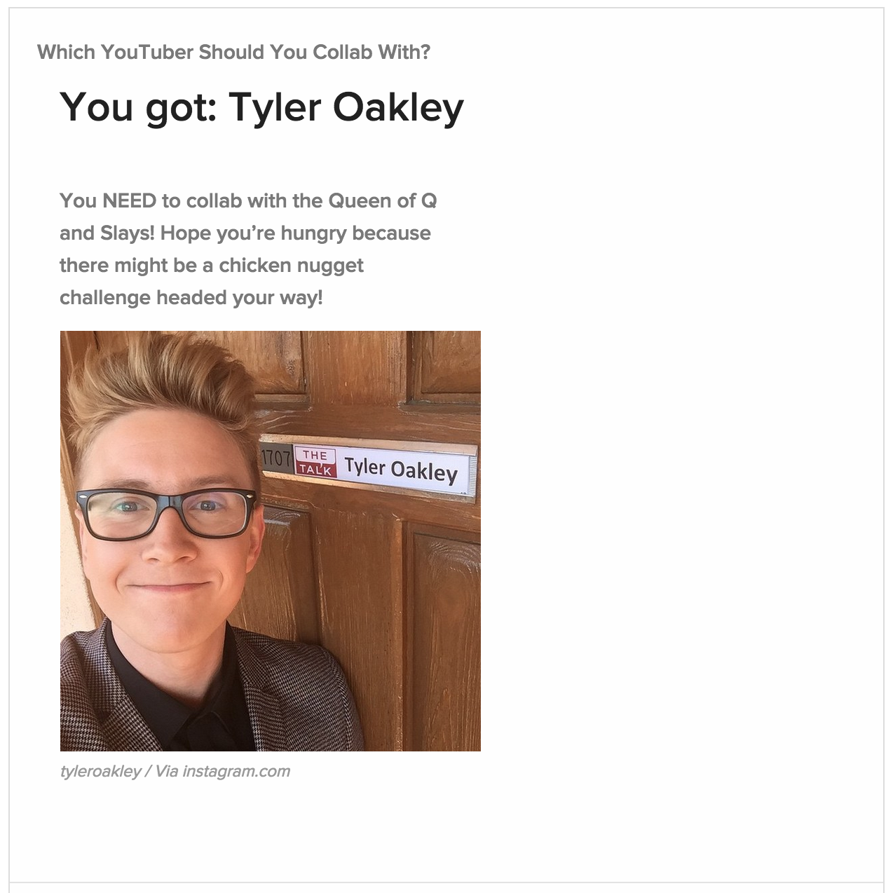 Tyler Oakley Meme