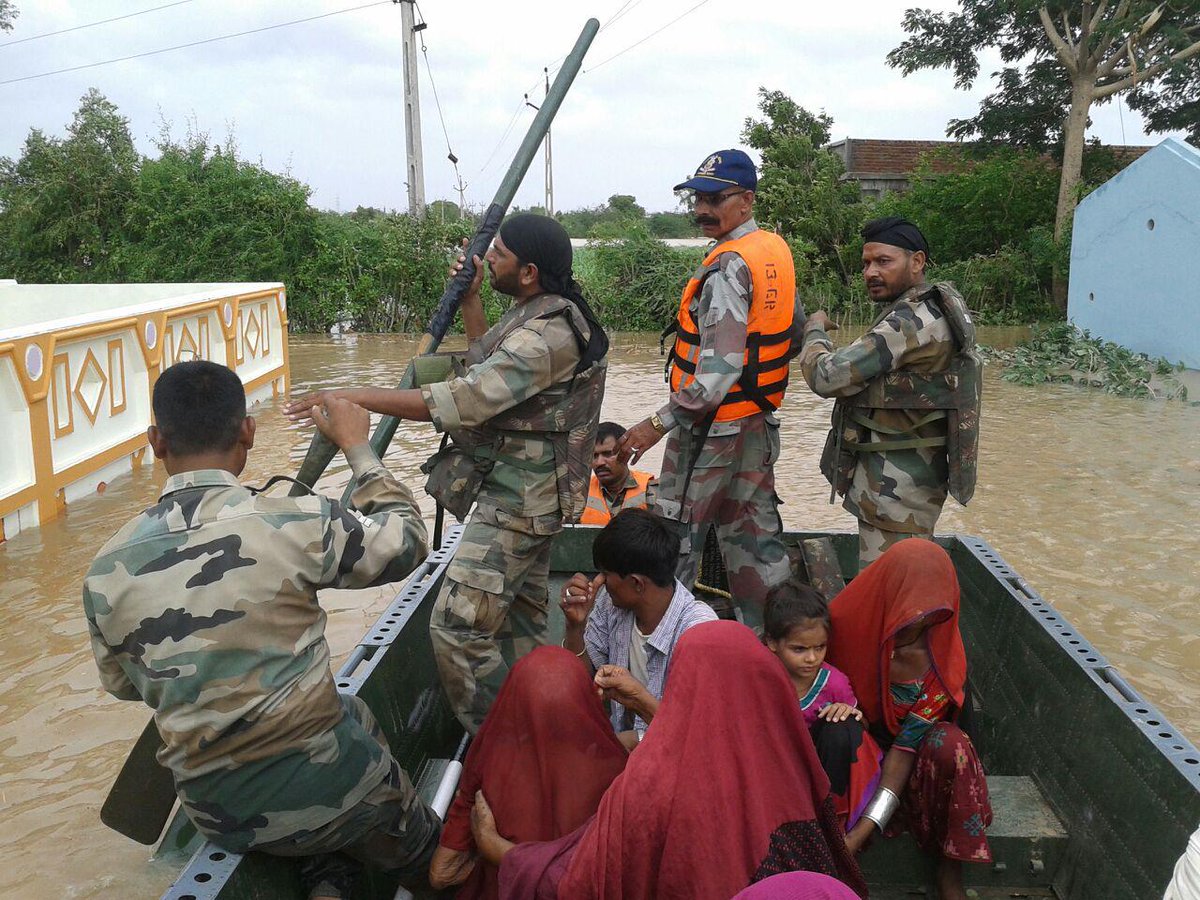 In pictures: Indian Army at rescue mission in flood hit Gujarat ...