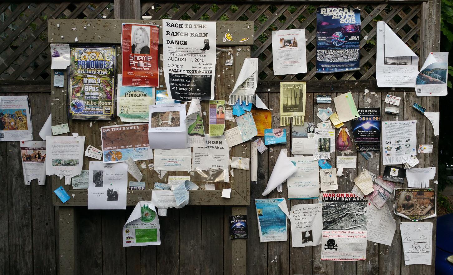 Covered Community Notice Board