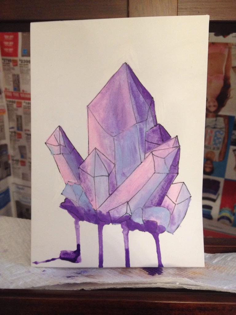 Crystal Cluster Painting