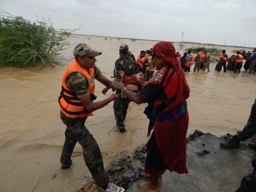 In pictures: Indian Army at rescue mission in flood hit Gujarat ...