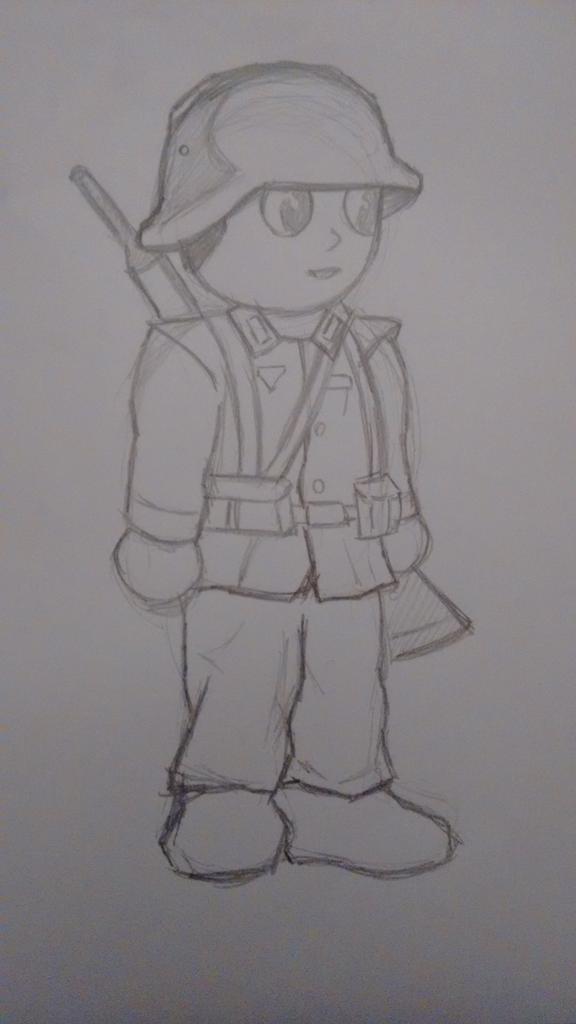 Ww2 German Soldier Drawing