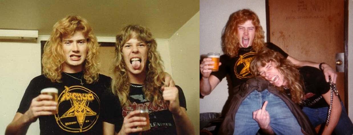 Young James Hetfield And Dave Mustaine