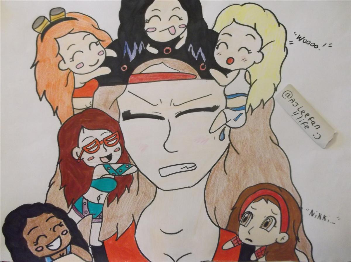I finished my newest drawing of the wwe divas! - scoopnest.com