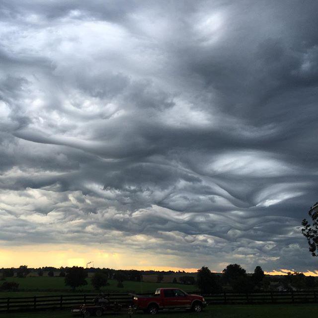 Asperitas clouds form kind of like mammatus, but the winds twist them ...