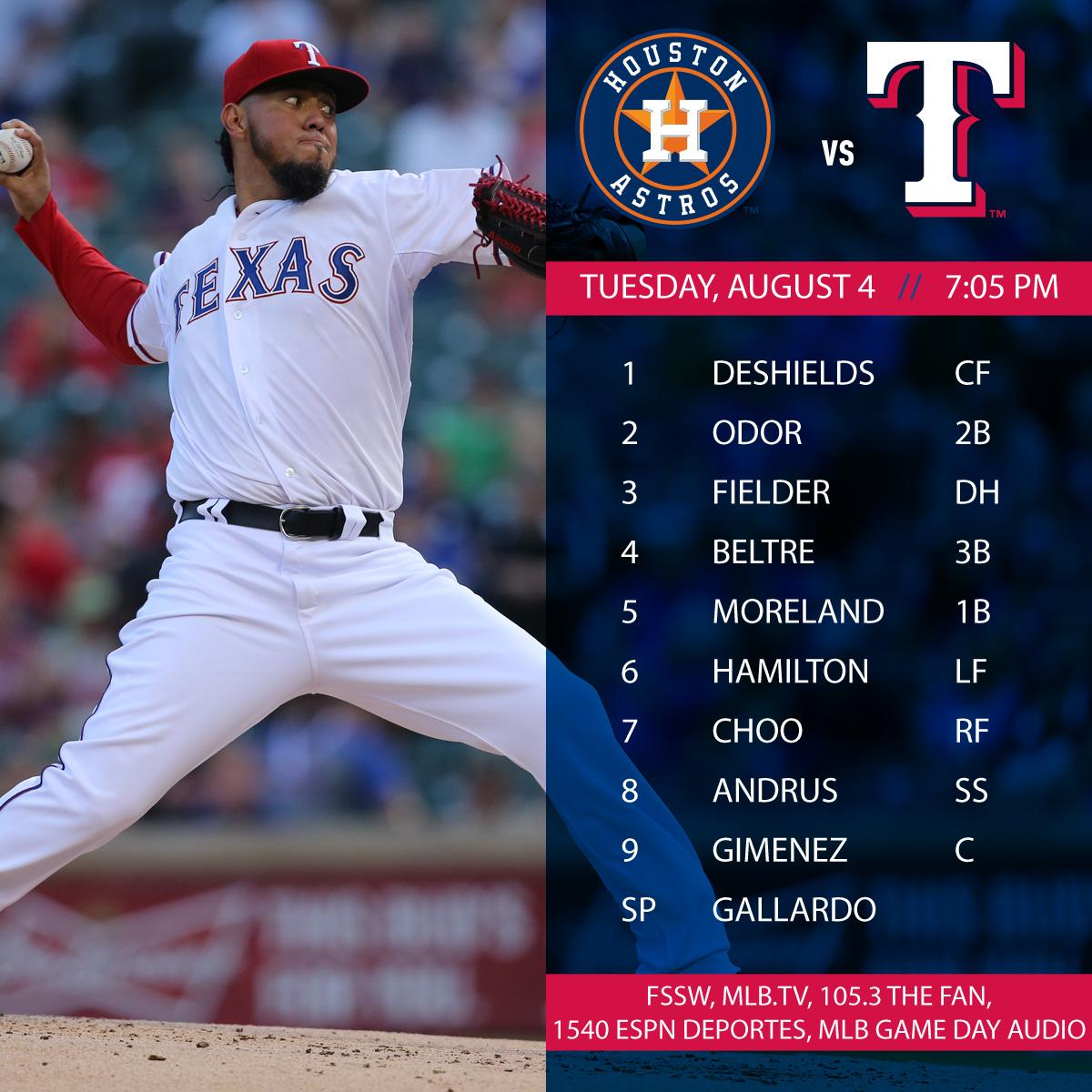 [TEX] 오늘의 라인업 : MLBPARK