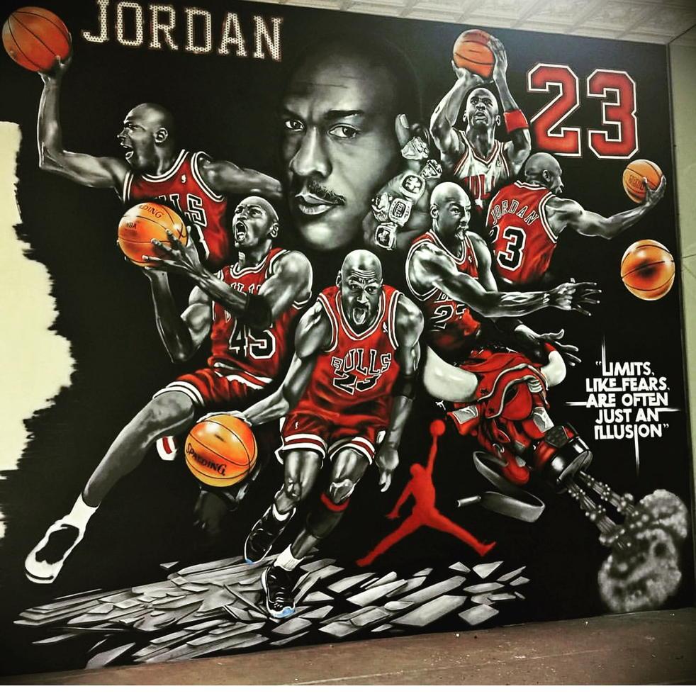 Jordan mural from graffiti artist Jay Mack | Darren Rovell | Scoopnest
