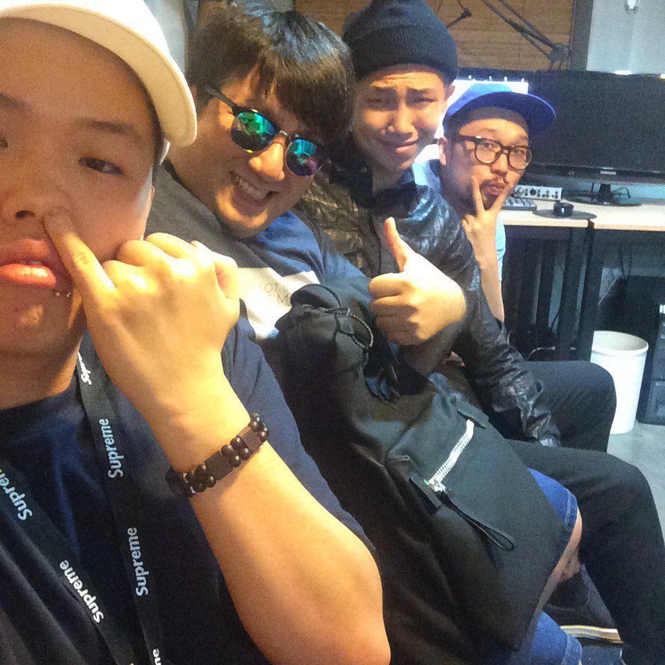 [150822/PIC] Rap Monster z Bang Shi Hyuk PD-Nim,Pdogg & Supreme Boi ...