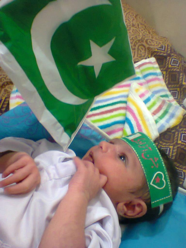 Pakistani Baby With Flag
