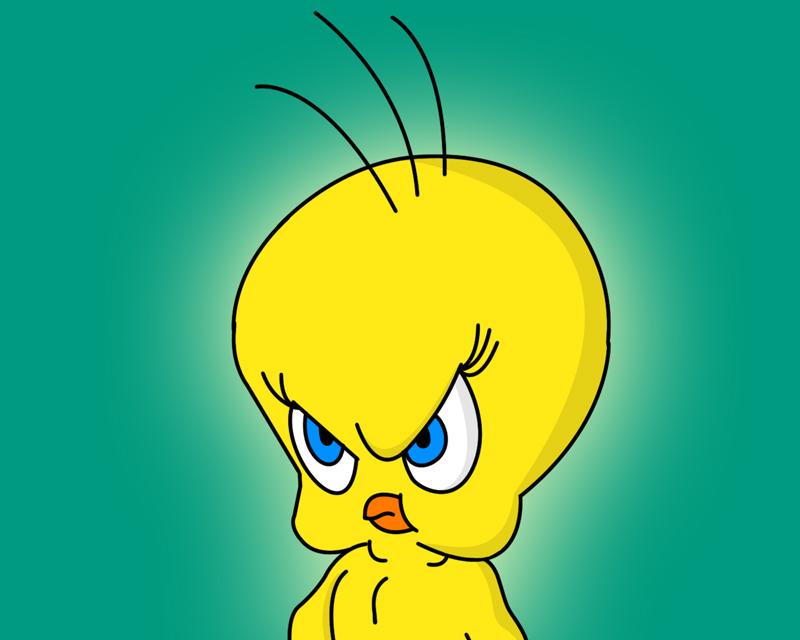 Tweety Bird Mad Face
