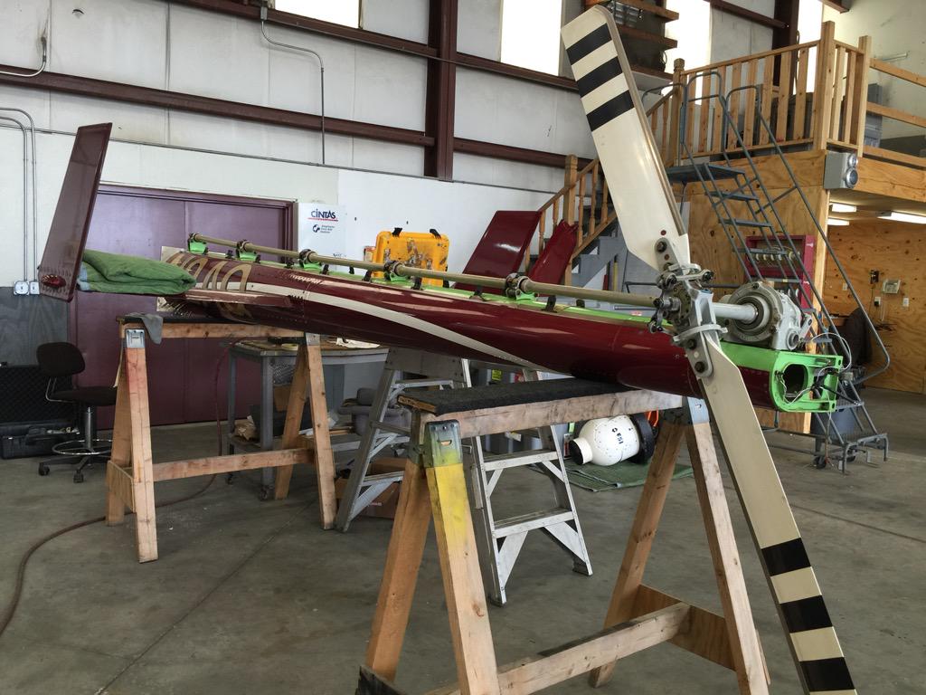 The WSB Radio SkyCopter undergoing regular inspections. Kinda neat to ...