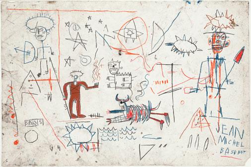 Jean-Michel Basquiat, known for expressive lines & use of symbols, died ...