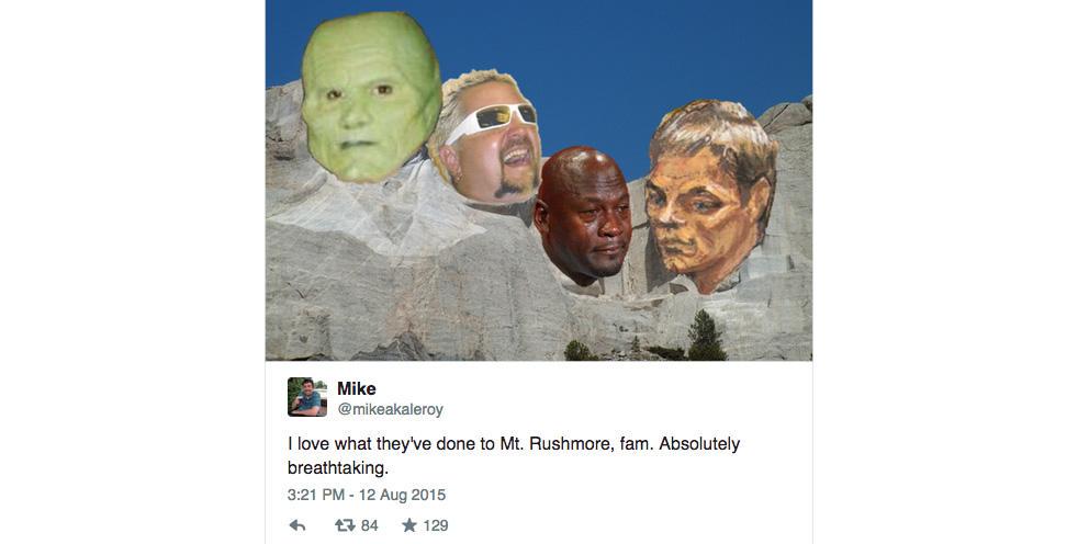 Most popular meme may be mount rushmore with brady sketch, mj, guy ...