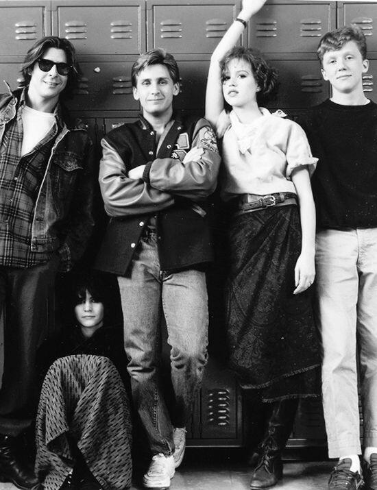 Judd Nelson, Emilio Estevez, Molly Ringwald, Anthony Michael Hall ...