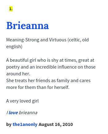 The Name Breanna Means