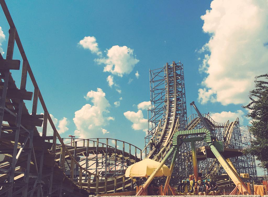 Up the spike of ZDTs Switchback coaster! : r/rollercoasters