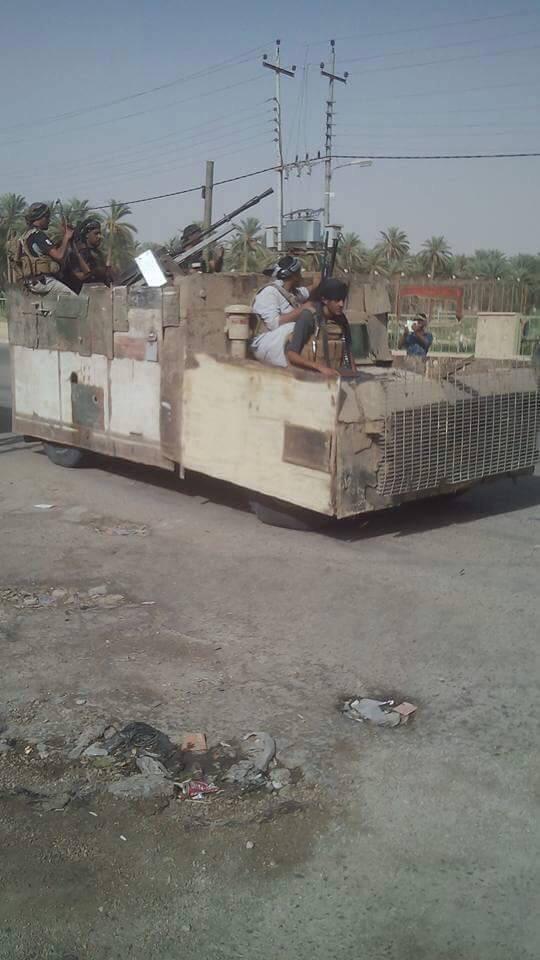 Da'ish vehicles (inc. a M113 APC) w/ improvised armour captured by ...