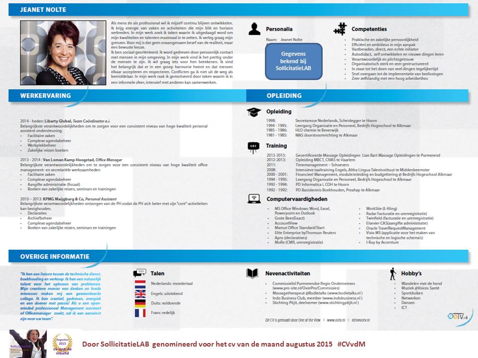 SollicitatieLAB on Twitter: "#CVvdM Recruiter over cv van @nolte18 + Uitgebreide lijst ...