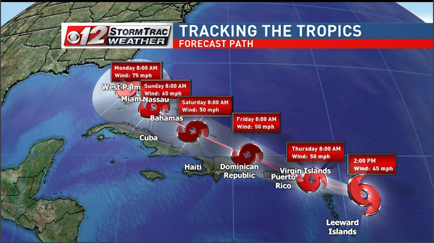 Tracking Erika: Tropical storm now. Possible hurricane later. Latest ...