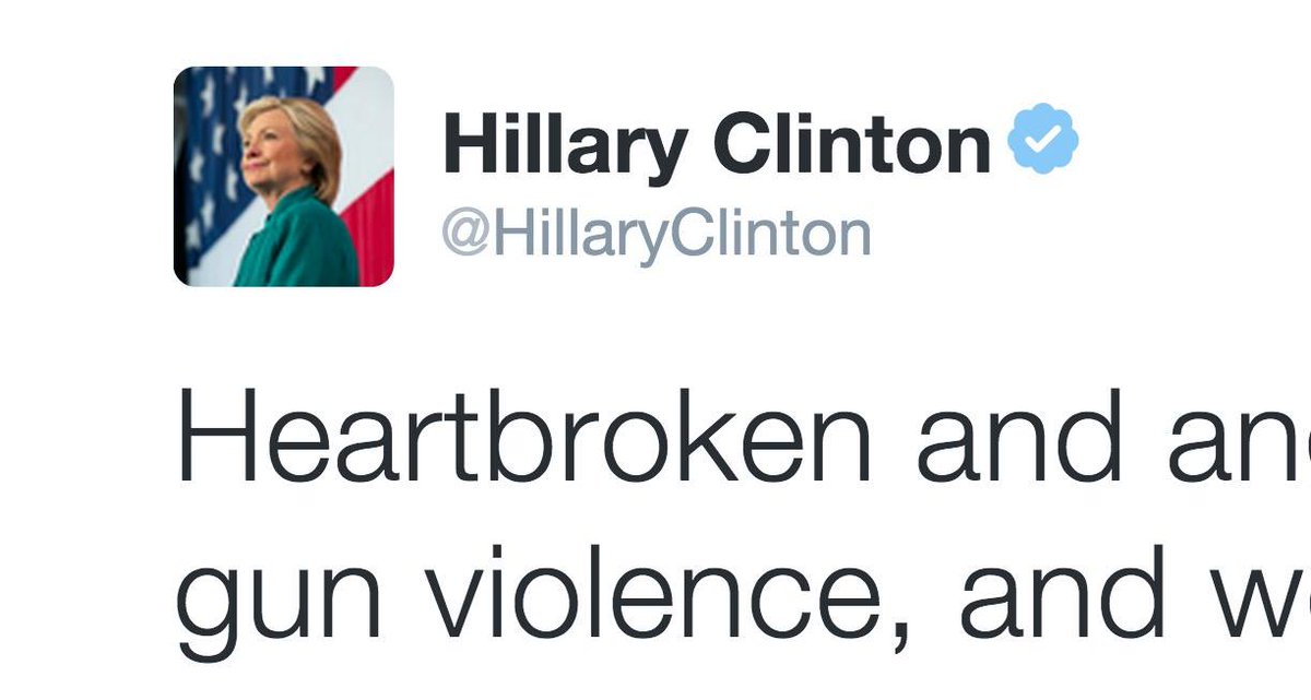 Hillary Clinton Tweets This Right After Shooting Tragedy, Twitter ...