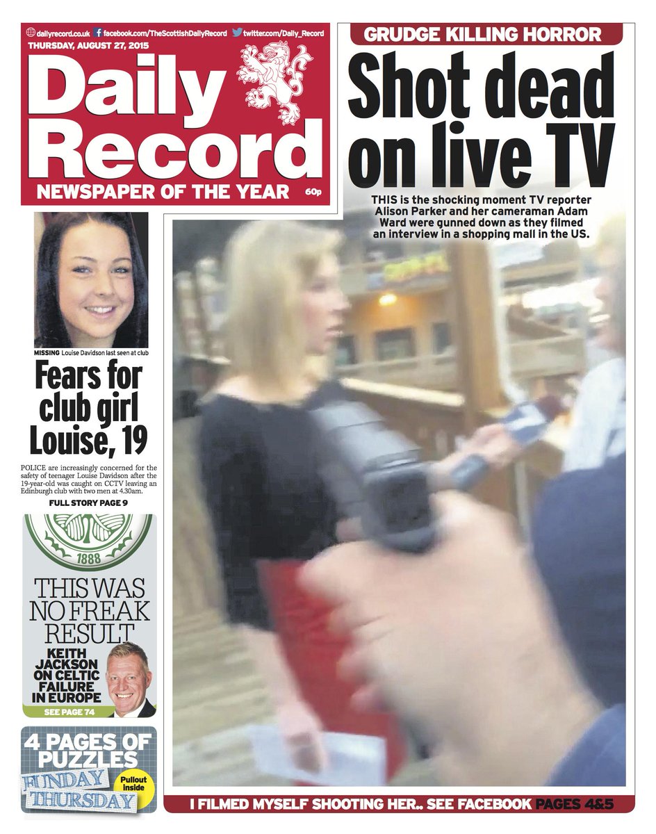 Thursday's Daily_Record front and back pages scotpapers | The Daily ...