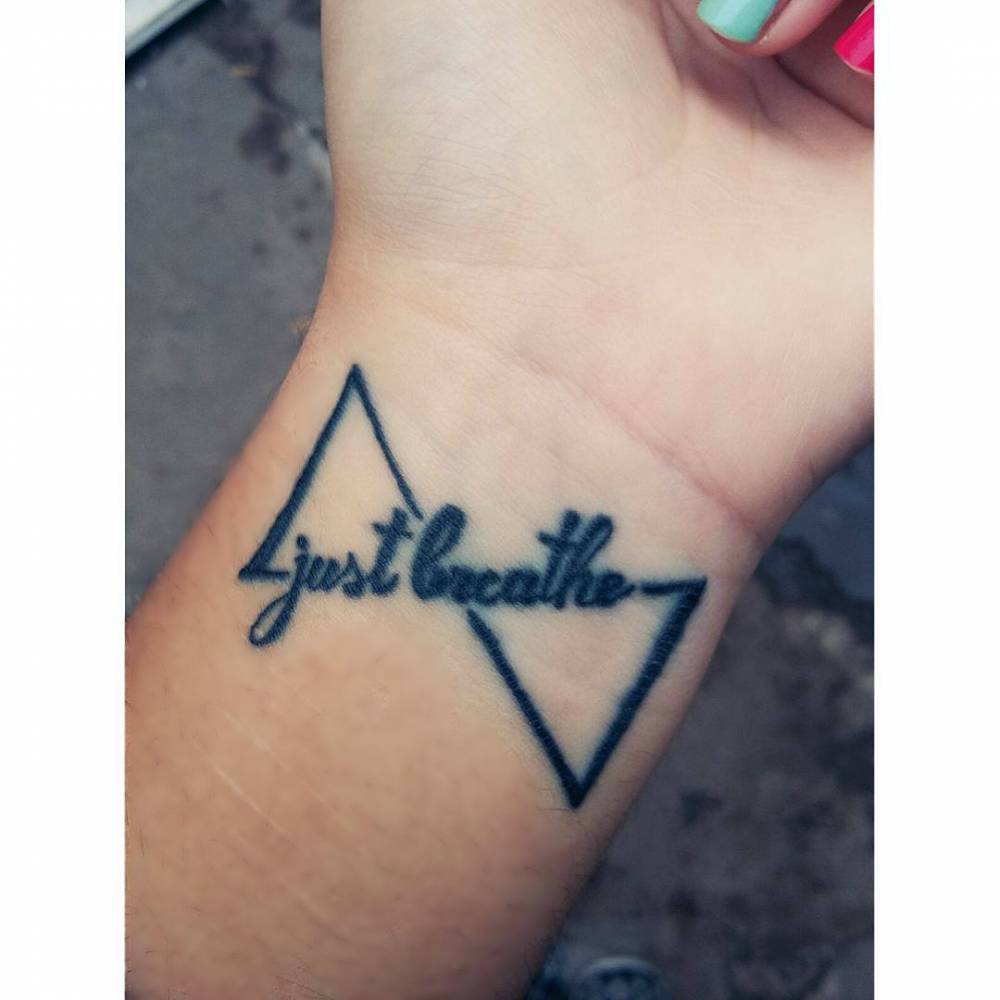 Just Breathe Wrist Tattoo