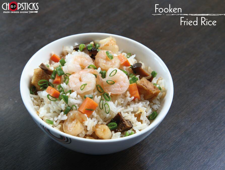 Chinese Rice With Chopsticks