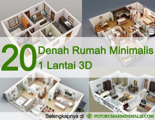 Denah Rumah Minimalis 3d