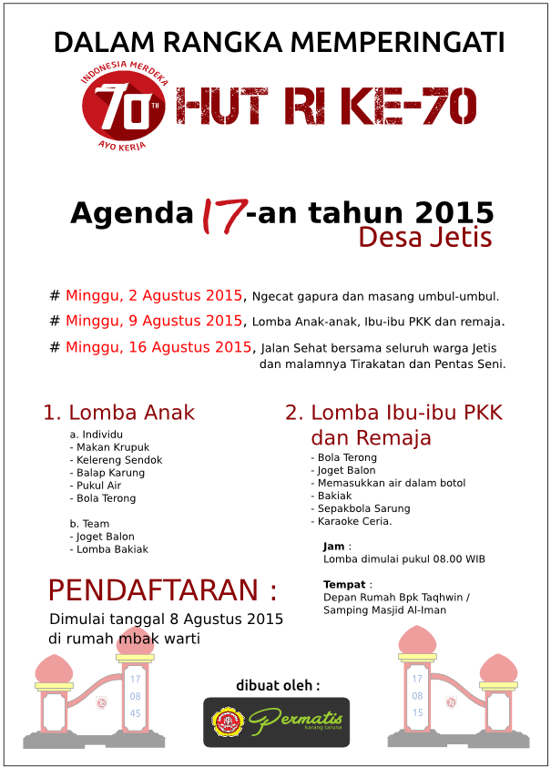 Contoh Pamflet Lomba 17 Agustus